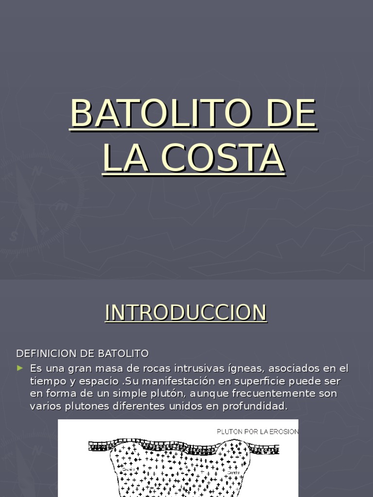 Batolito de La Costa | PDF | Roca (geología) | Andes