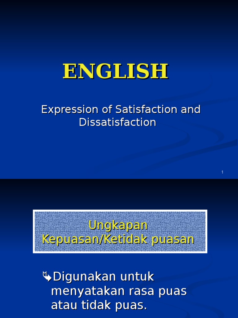 Expression of Satisfaction and Dissatisfaction | PDF | Adjective