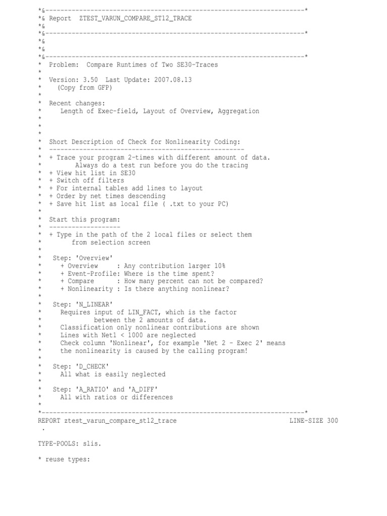 Trace Comparison | PDF | File Format | Data Management