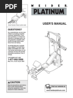 Total Gym Platium Manual | PDF | Screw | Manufactured Goods