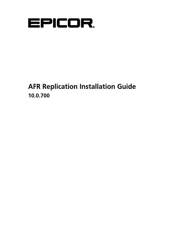 AFR Replication Installation Guide | PDF | Microsoft Sql Server ... AFR Replication Installation Guide | PDF | Microsoft Sql Server ...