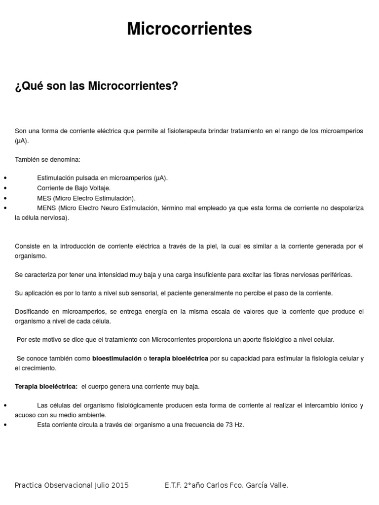 Microcorrientes: ¿Qué son las Microcorrientes?