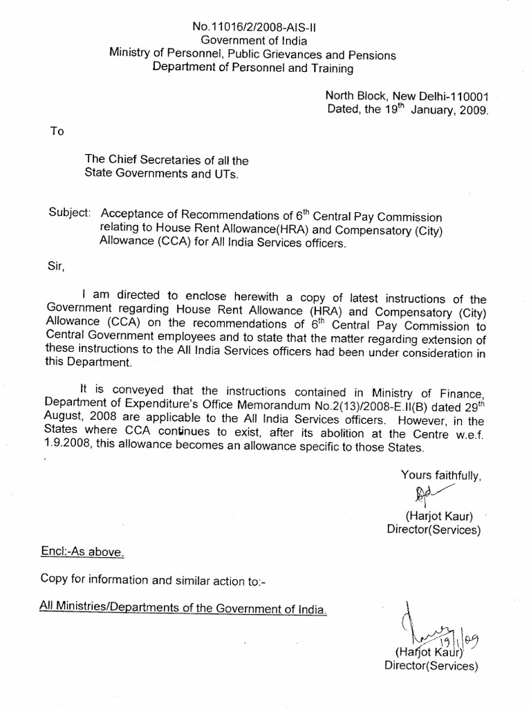 Hra Cca Rule | Download Free PDF | Government Of India | Economy Of India