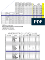 March Attendance Sheet for Employees | PDF