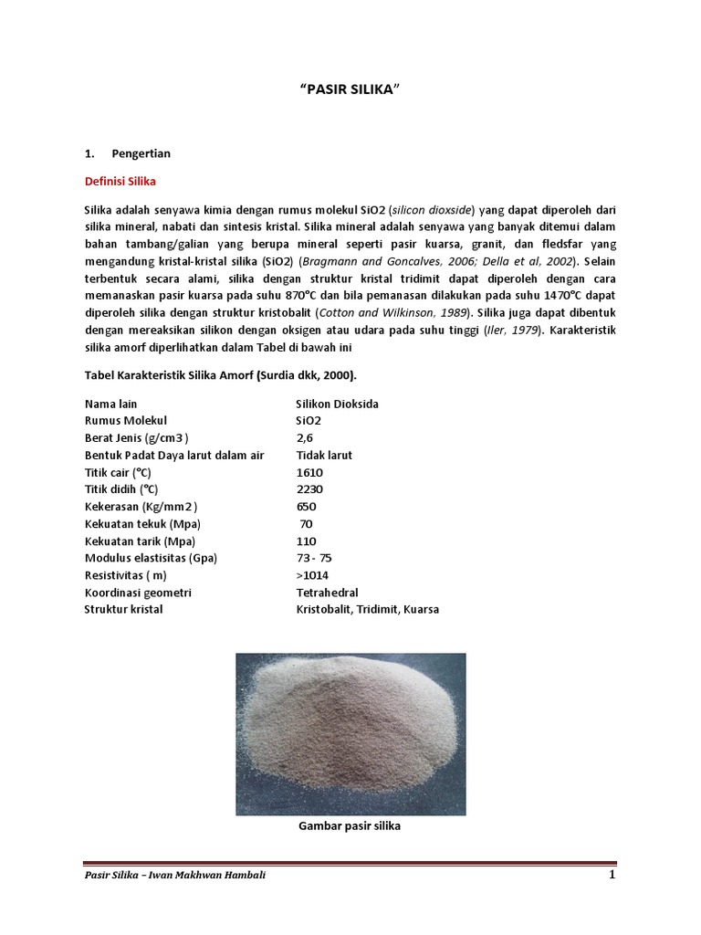 Pasir Silika Pdf