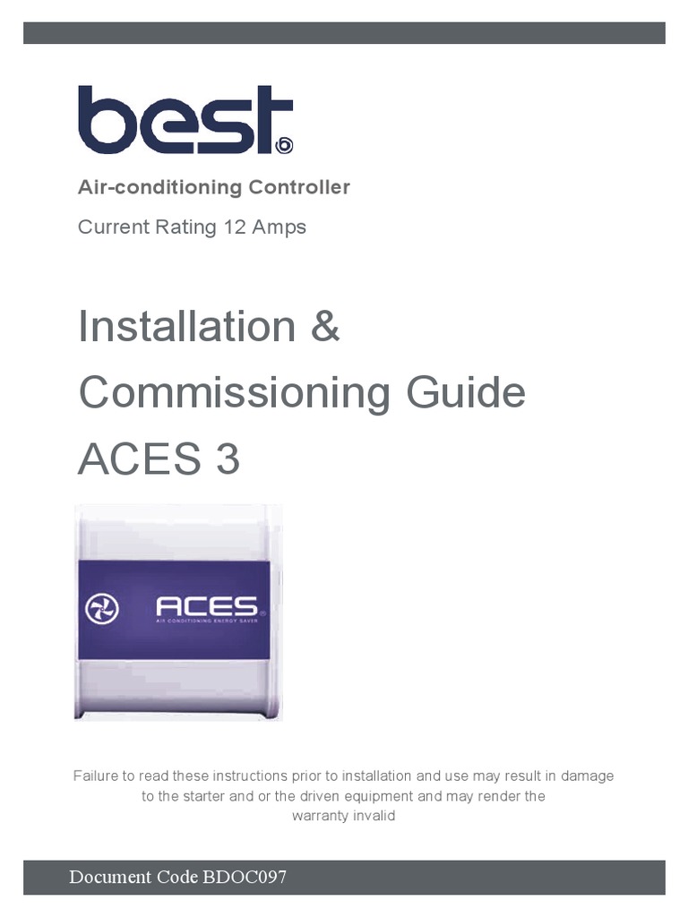 Aces Manual v3 | PDF | Air Conditioning | Thermostat