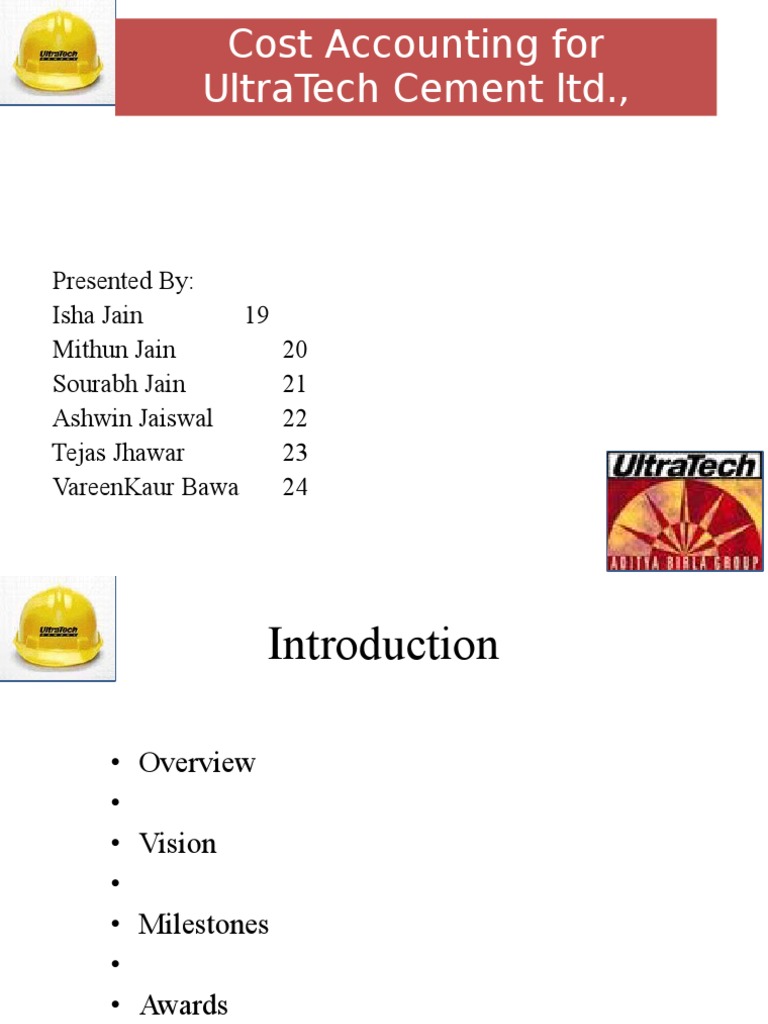 Cost Accounting For Ultratech Cement LTD. | PDF | Depreciation | Concrete