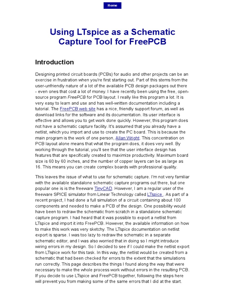 LTspice and FreePCB Integration Guide | PDF | Bipolar Junction ...