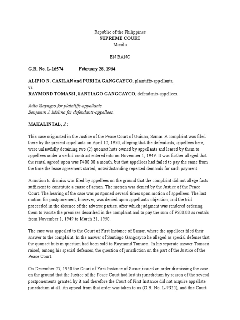 Property Case Digest | PDF | Lease | Lawsuit