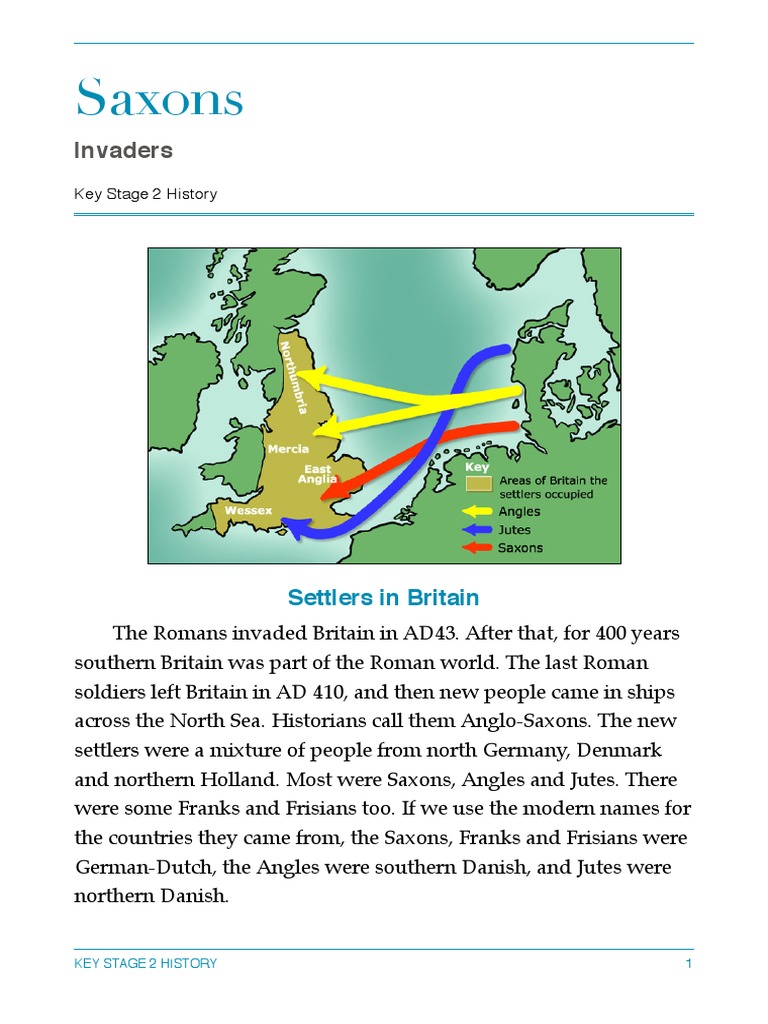 The Settlement of Britain by Anglo-Saxon Tribes after the Departure of ...