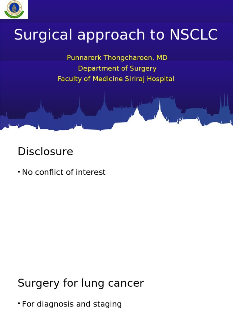 Surgical Approach To NSCLC | PDF | Lung Cancer | Non Small Cell Lung ...