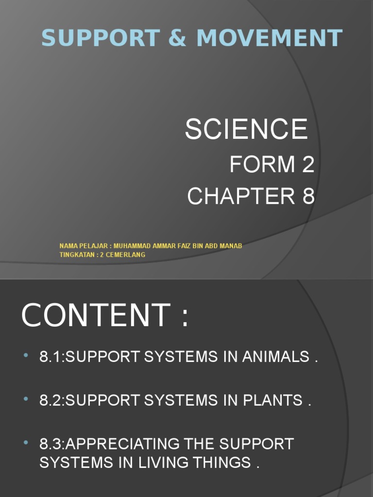 Support & Movement: Science | PDF | Skeleton | Invertebrate