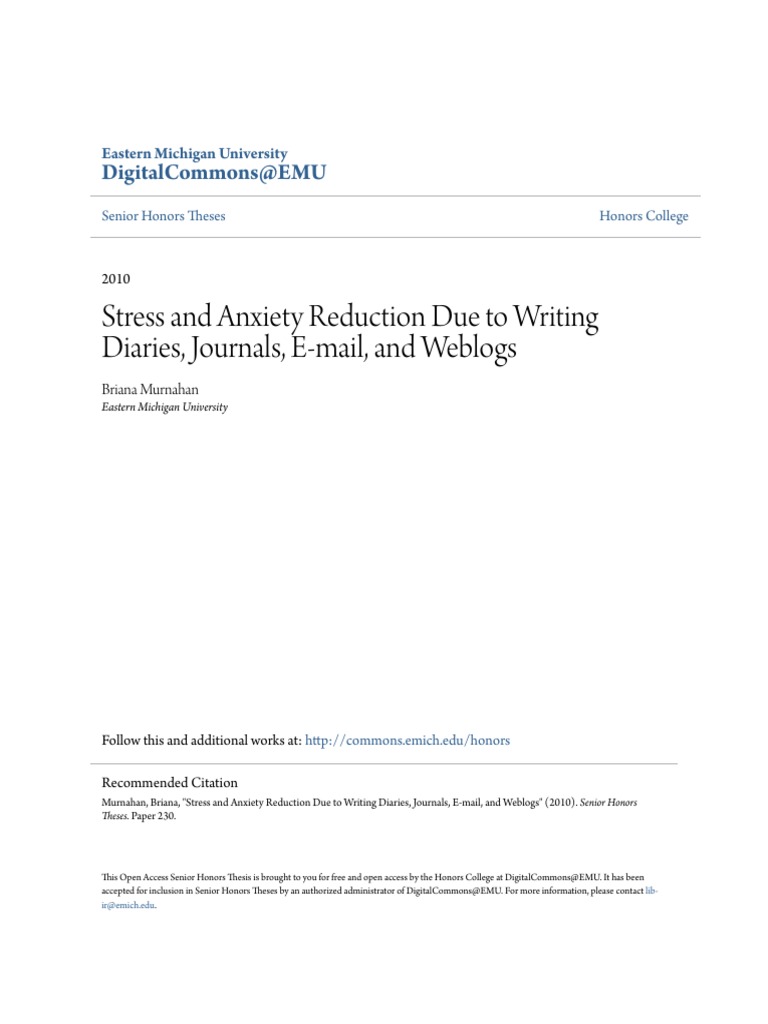 Writing for Stress Relief in Students | PDF | Psychological Trauma | Blog