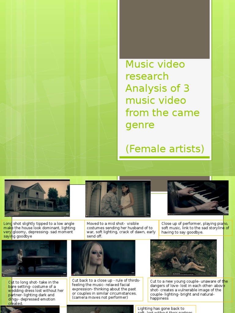 Music Video Research | PDF | Leisure | Entertainment (General)