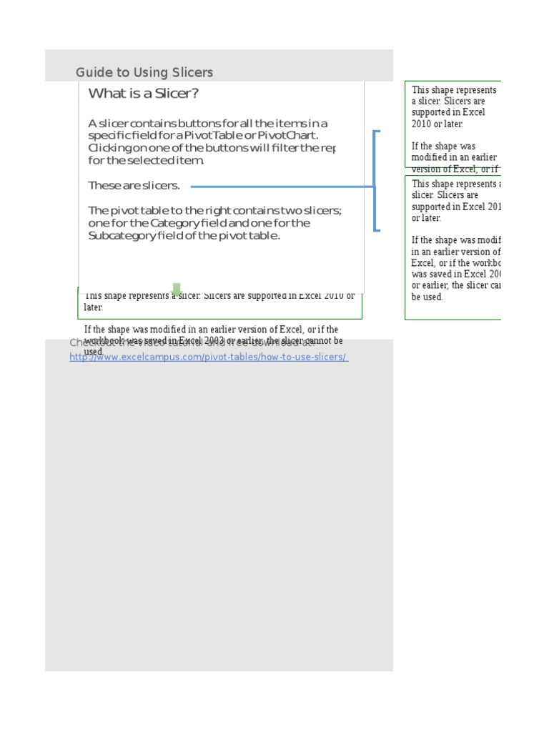 Excel Slicers - Interactive Guide | PDF | Crops | Computing