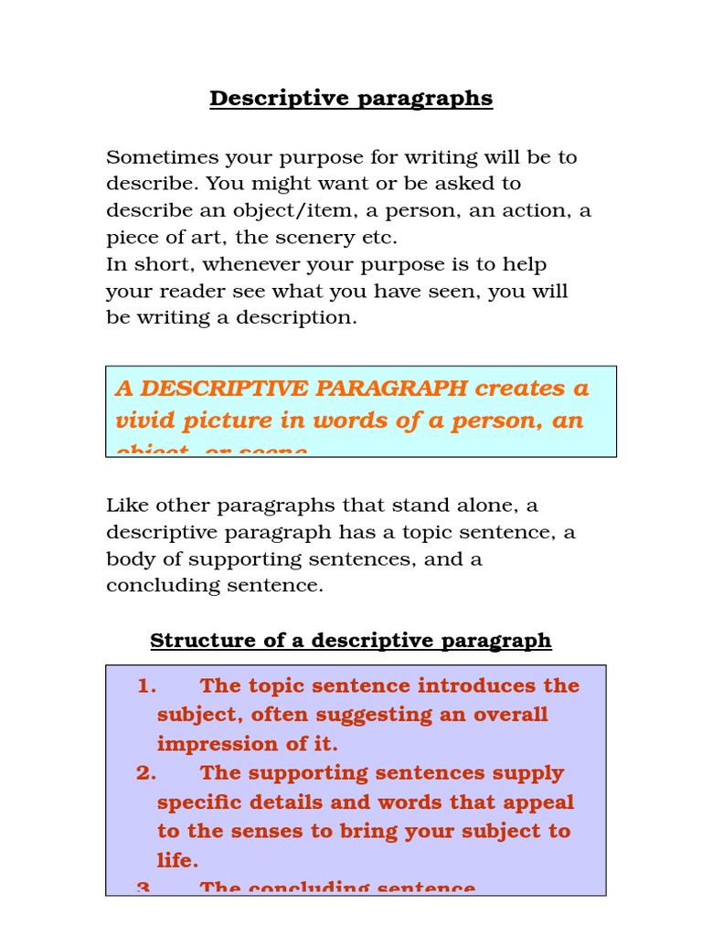Descriptive Paragraphs | PDF | Elvis Presley | Adjective