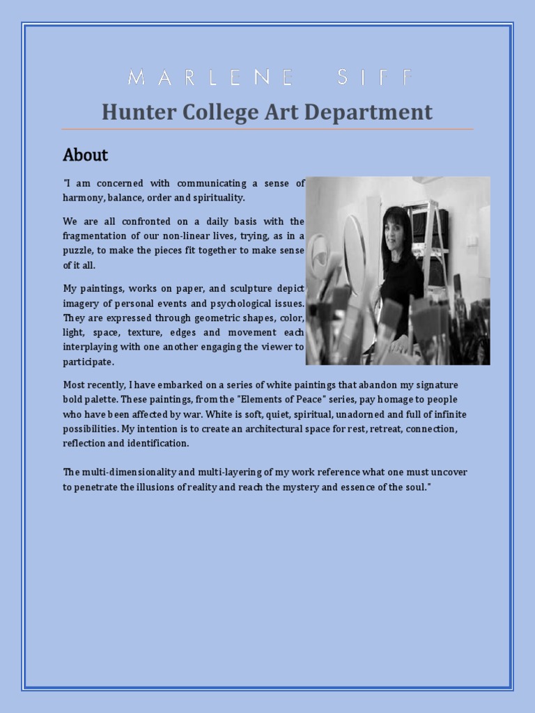 Hunter College Art Department | PDF | Abstract Art | Paintings