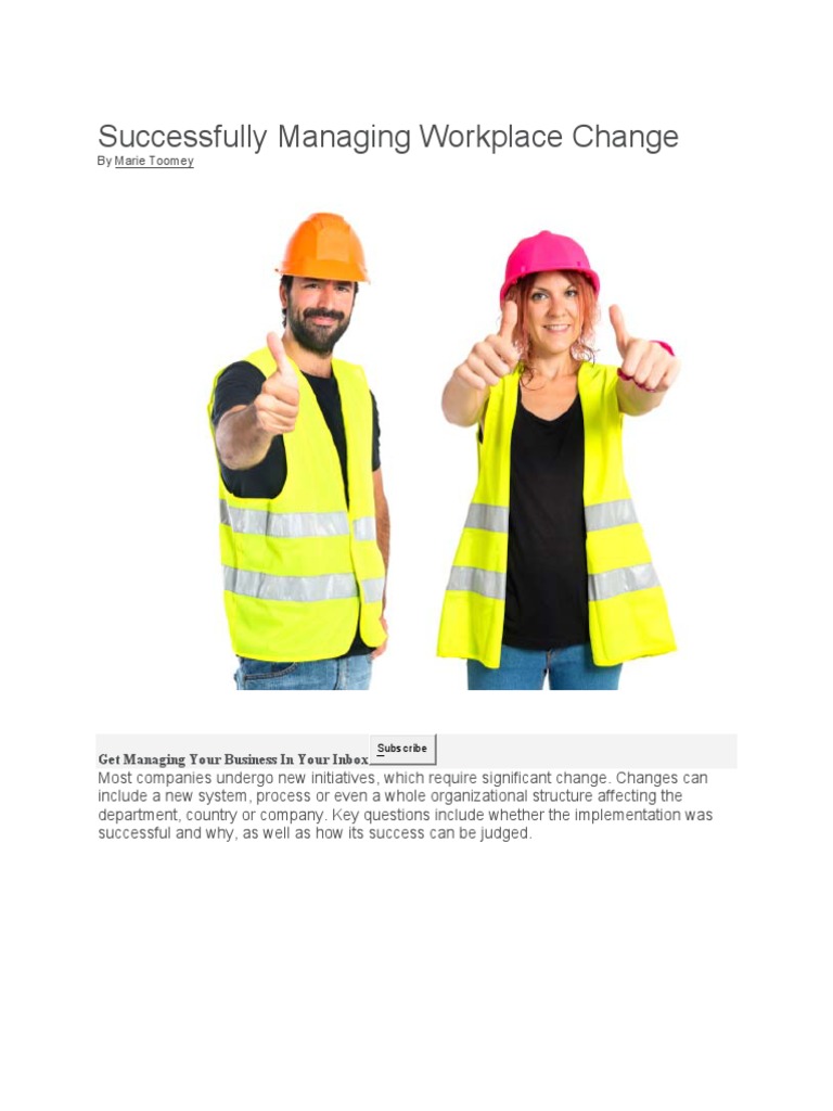 Successfully Managing Workplace Change | PDF | Project Management ...