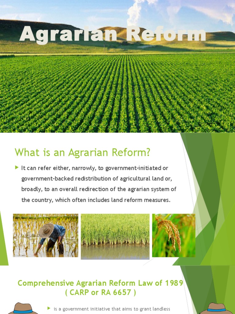 Overview of RA 6657 Agrarian Reform | PDF | Land Management | Natural ...