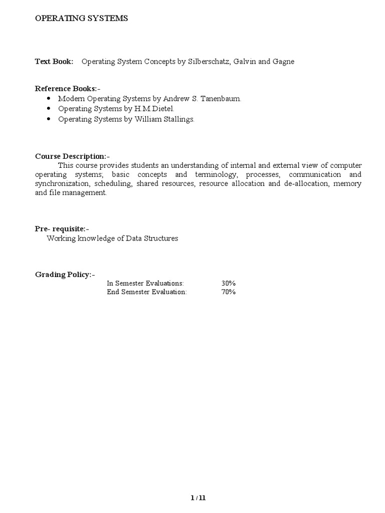 Present Intro Notes-Operating Systems - CS222 | PDF | Cloud Computing ...