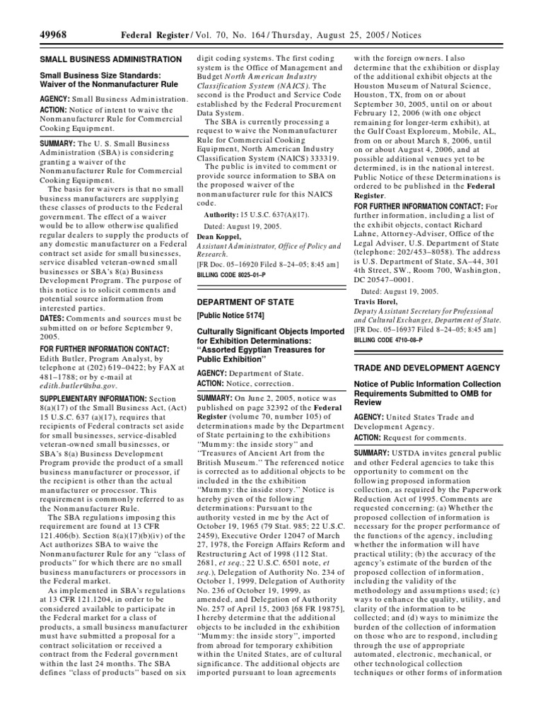 Notice: Culturally Significant Objects Imported For Exhibition ...