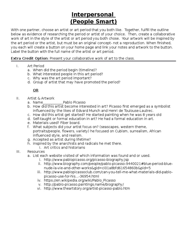 Interpersonal Peoplesmart Presentation | PDF | Pablo Picasso | Art ...