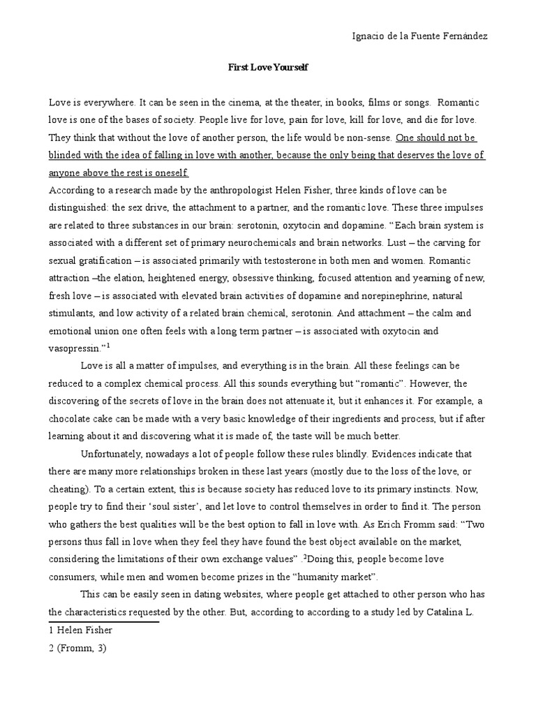 First Love Yourself Pdf Self Esteem Romance Love