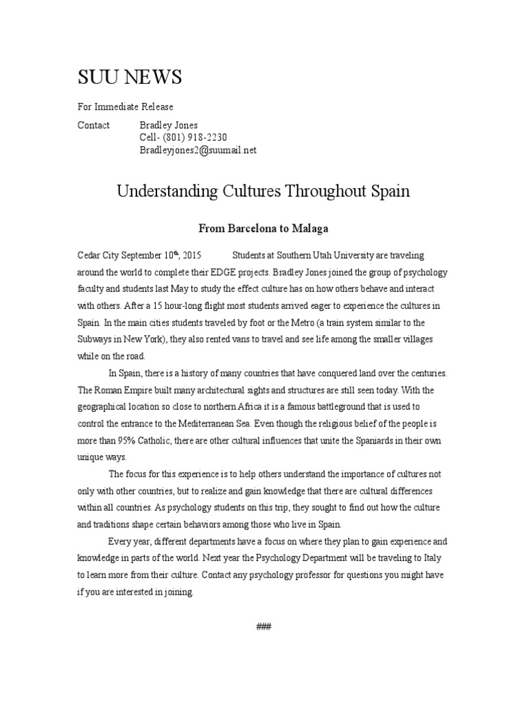 Exploring Spanish Culture and Behavior | PDF