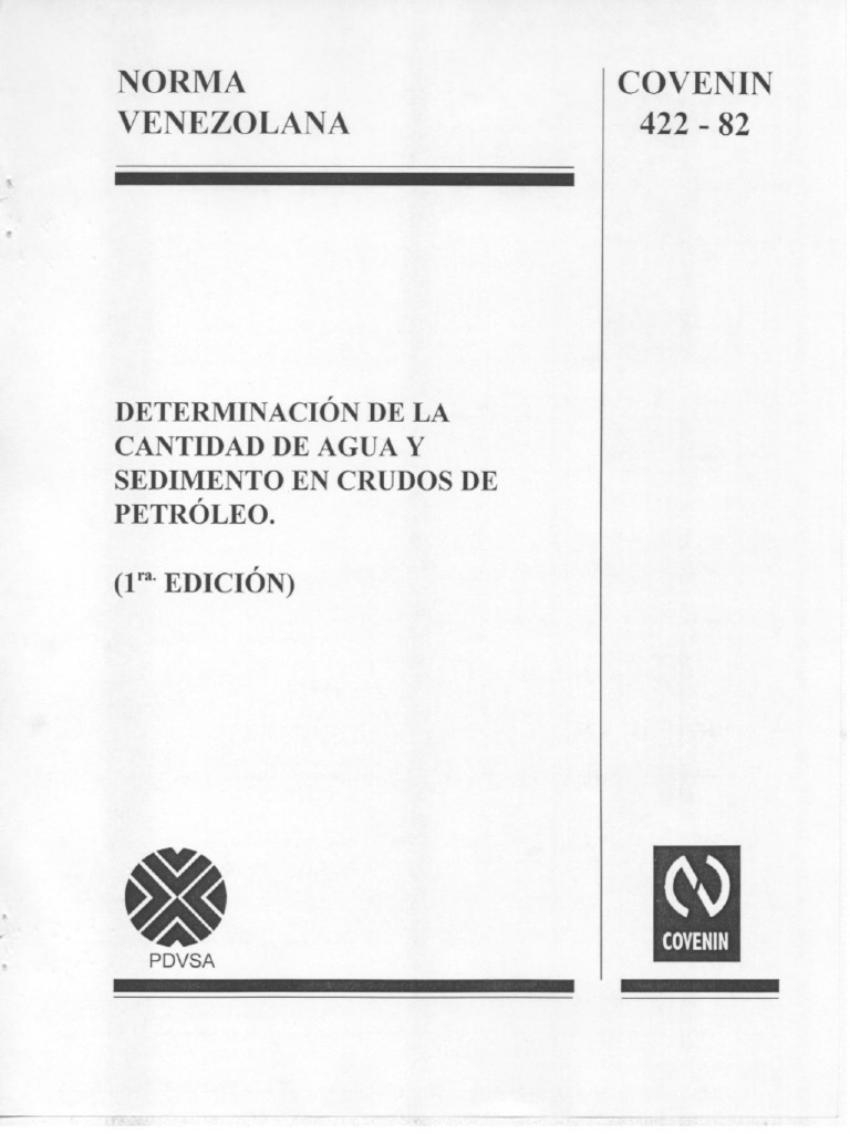 Covenin 422-82 | PDF