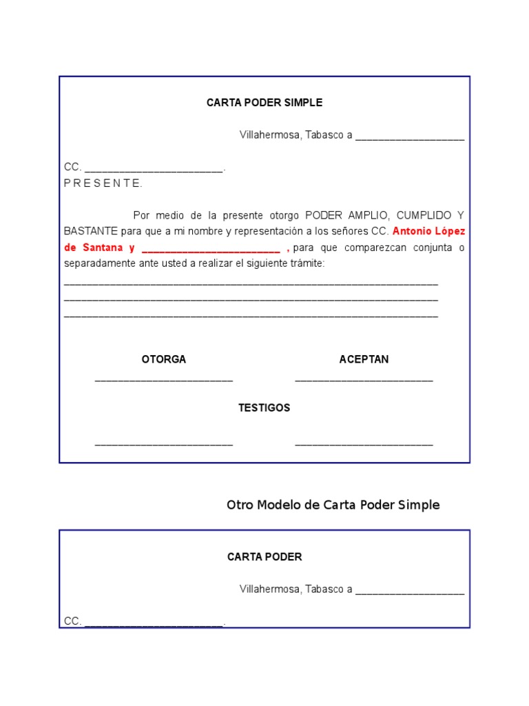 Carta Poder | PDF | Póliza de seguros | Seguro