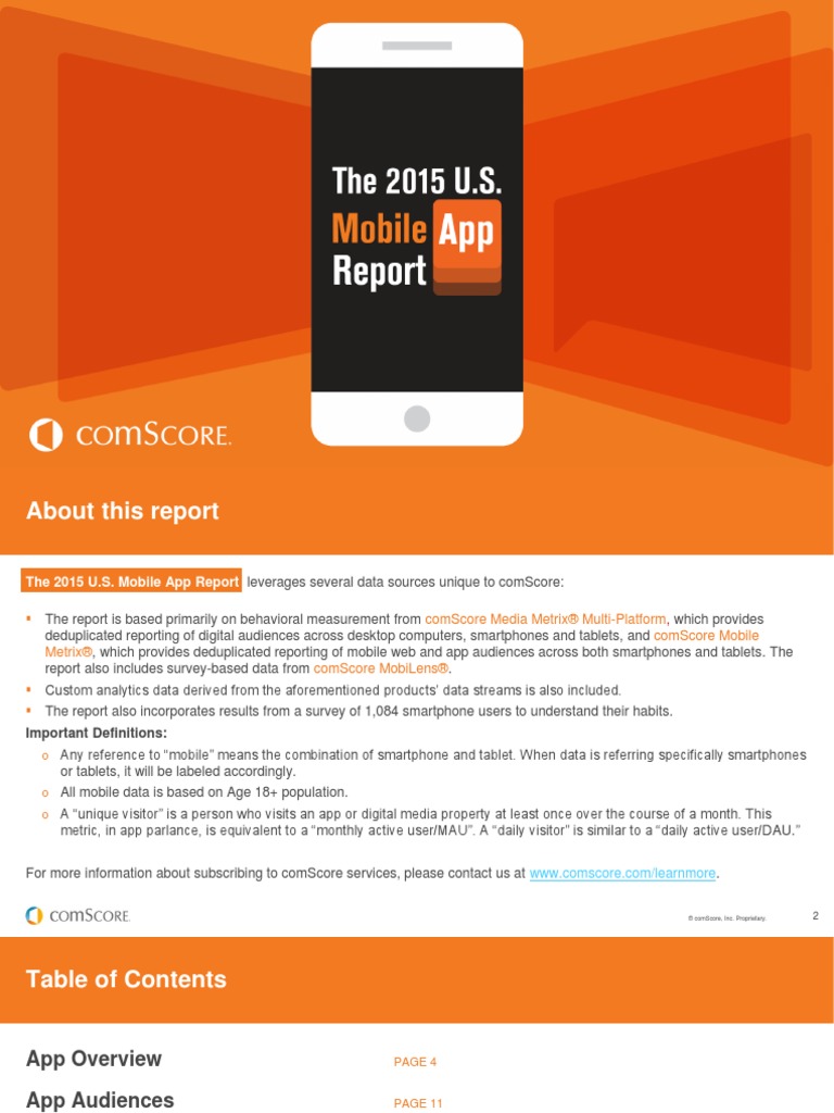 2015 US Mobile App Report | PDF | Mobile App | Smartphone