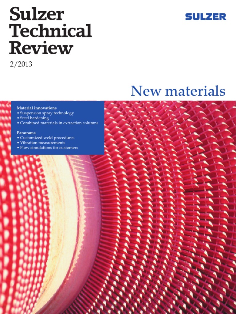 Sulzer | PDF | Steel | Stainless Steel