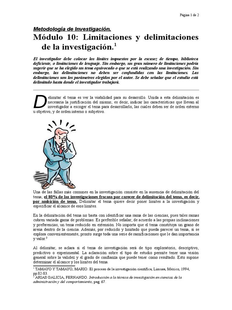 Limitaciones y Delimitaciones | PDF | Interacciones de disciplina ...