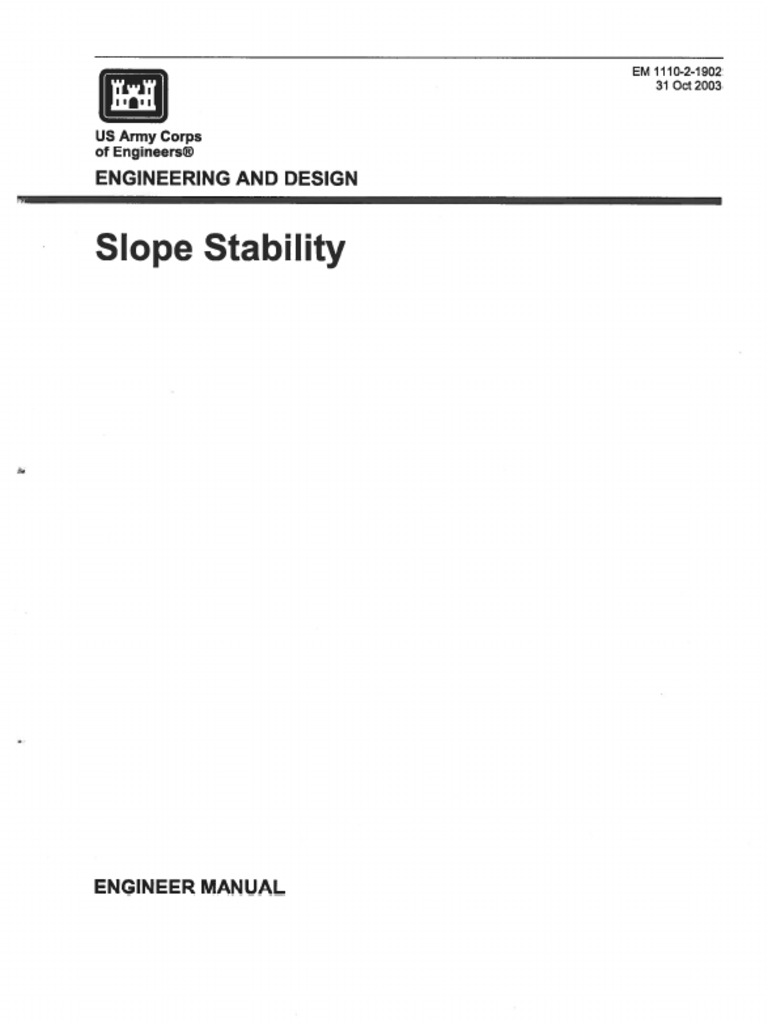 USCOE Slope Stability Manual | PDF