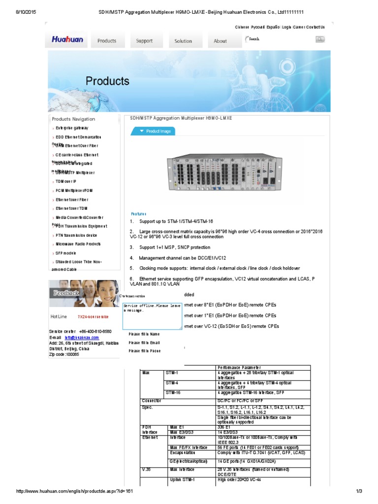 SDH - MSTP Aggregation Multiplexer H9MO-LMXE | PDF | Electrical Connector | Computer Engineering