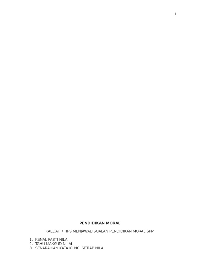 Modul Pend. Moral SPM | PDF