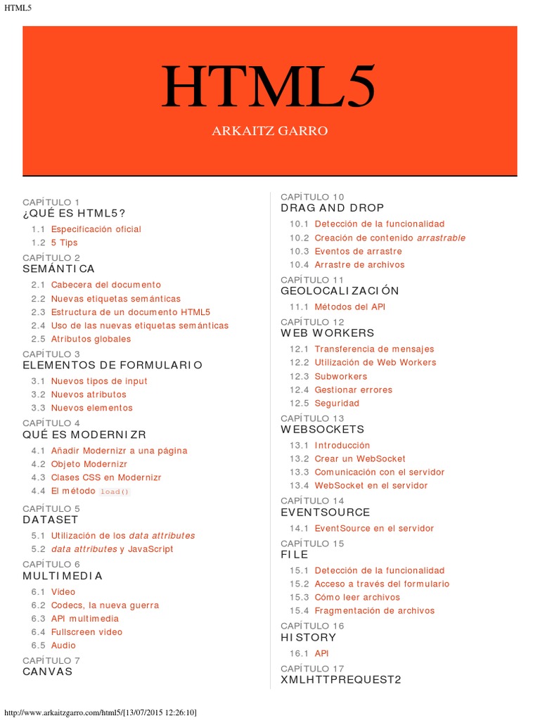HTML5 | PDF | HTML | Consorcio Mundial de la red