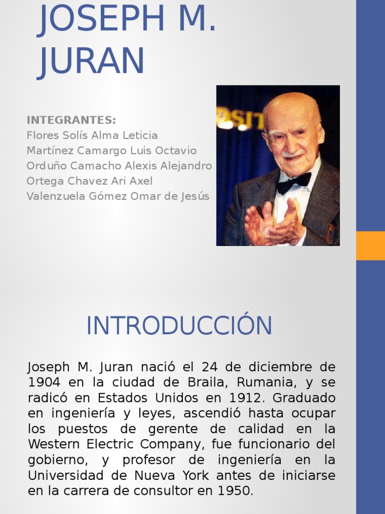 Aportaciones de Joseph M. Juran a la Calidad | PDF | Calidad (comercial ...