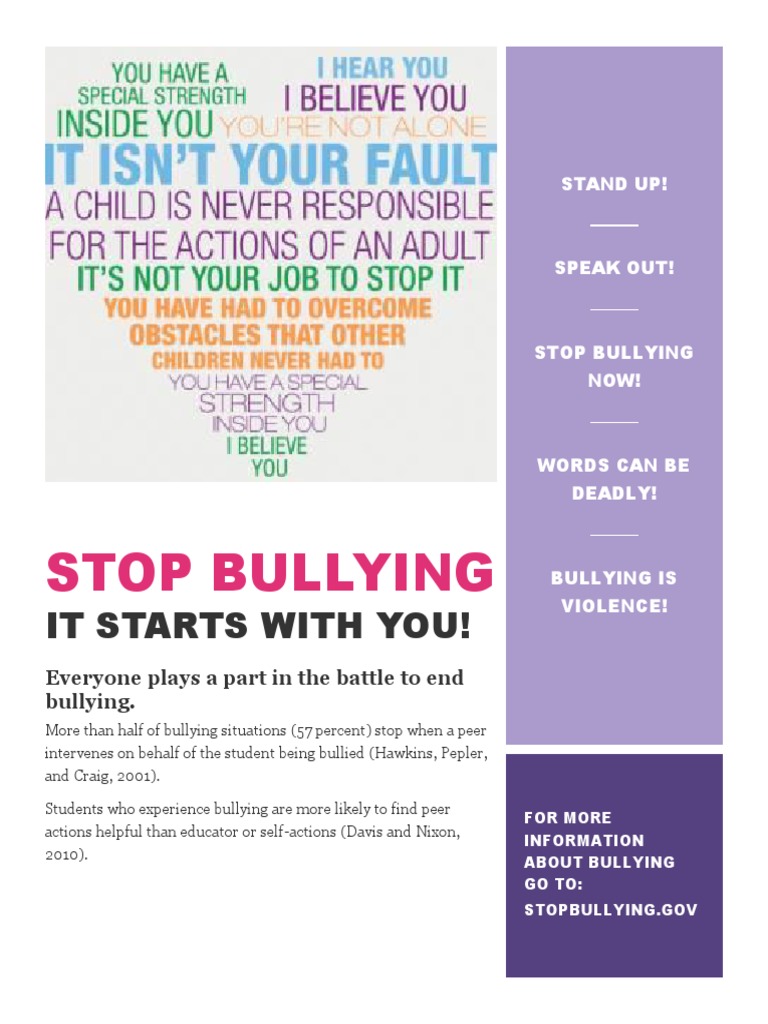 Psa Bullying | PDF | Self-Improvement | Wellness