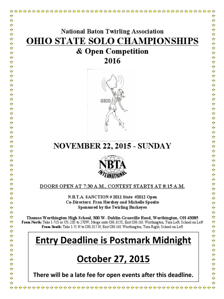 2016 Ohio State Twirling Competition | PDF