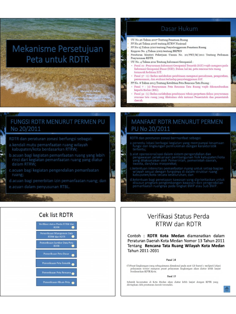 Mekanisme Persetujuan Peta Untuk RDTR | PDF