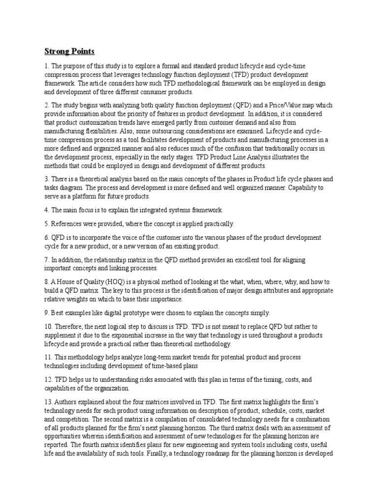 Strong Points and Weak Points For Paper Review | Download Free PDF ...