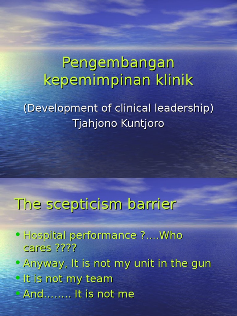 clinical leadership.ppt | Leadership | Leadership & Mentoring