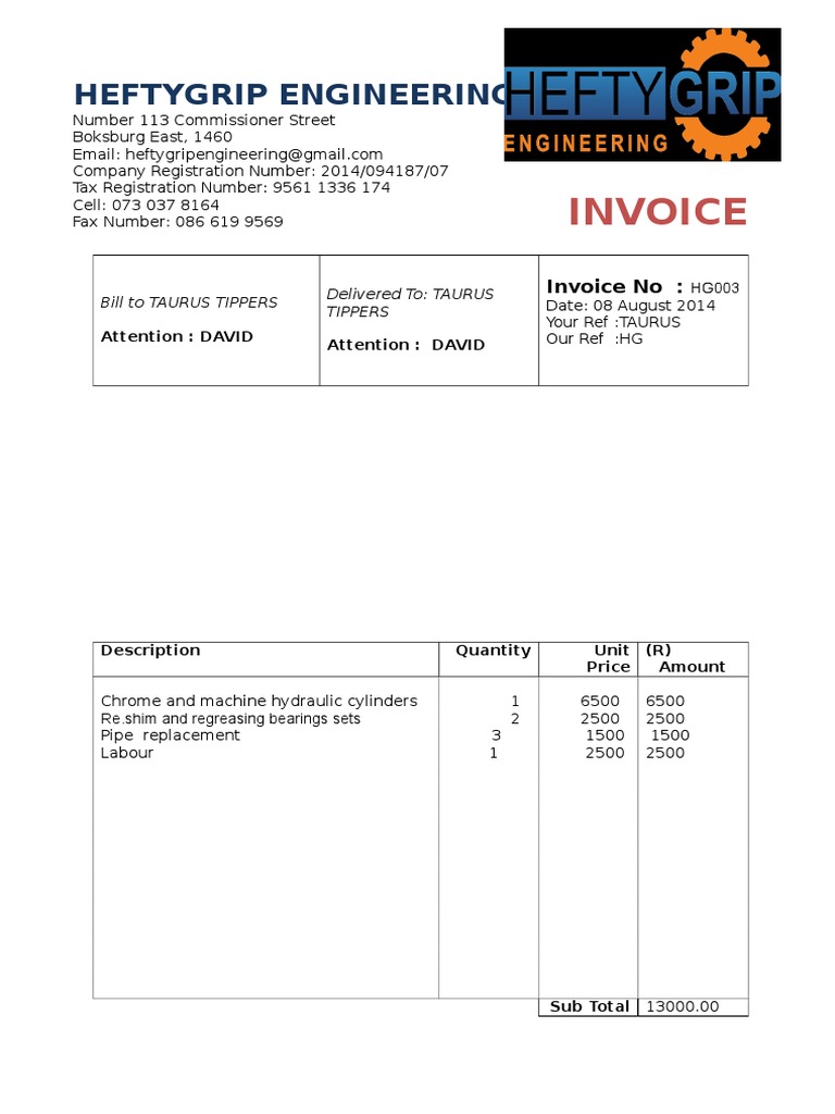 Hefty Invoice 002 | PDF | Home & Garden