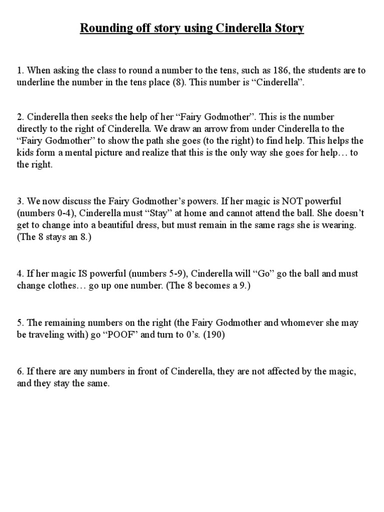 Cinderella Rounding Off Explained | PDF