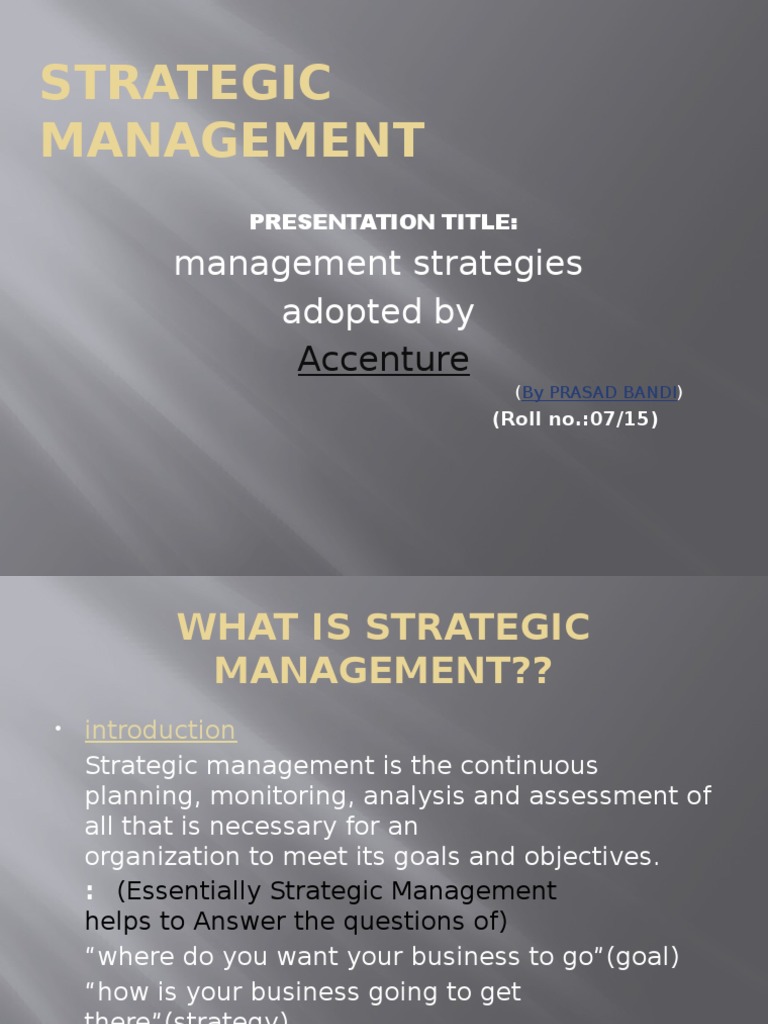 ST Management of Accenture | PDF