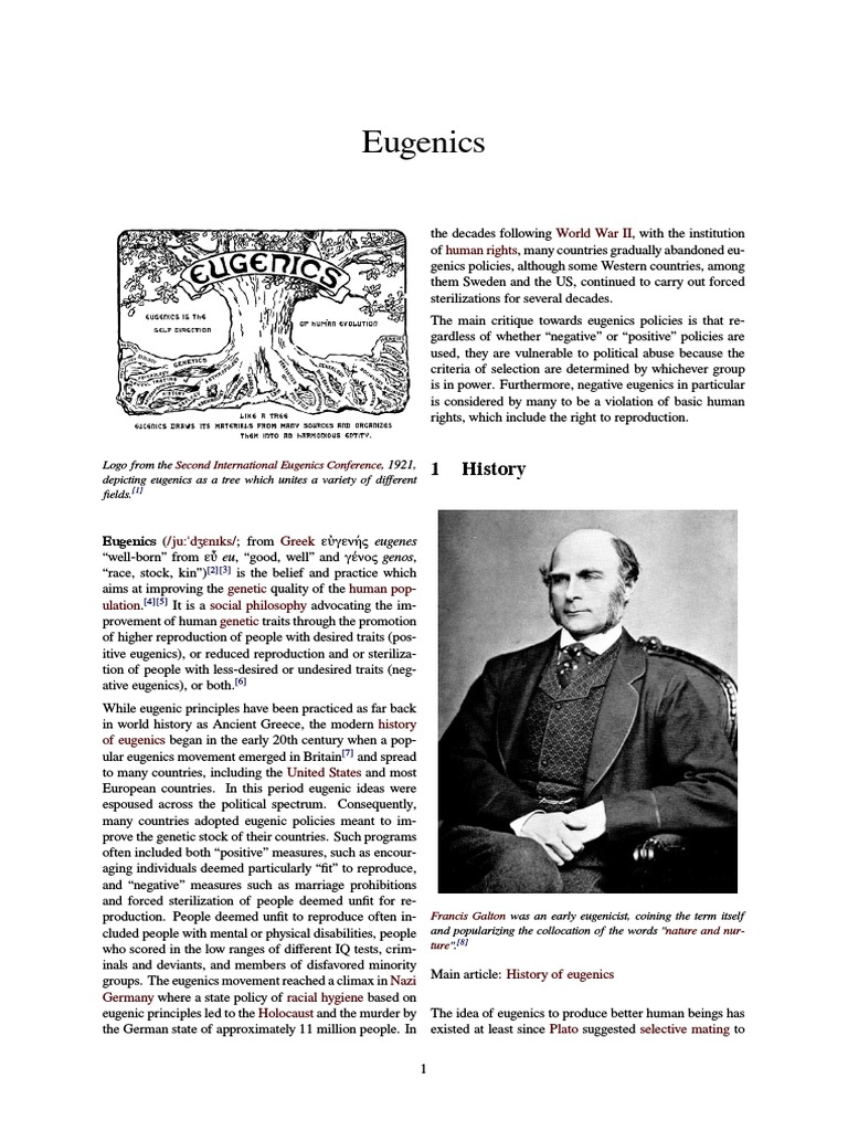 Eugenics | PDF | Eugenics | Biology