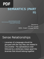 Sense Relations Ii | PDF | Semantics | Lexical Semantics