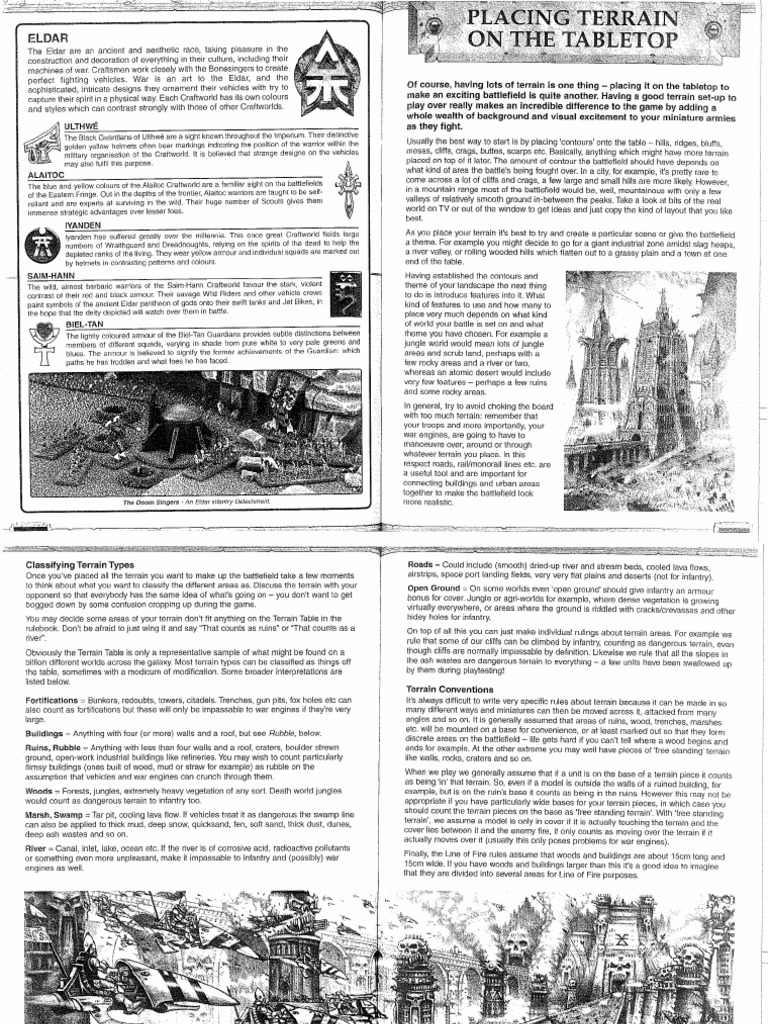Epic 40k 3rd Edition Terrain | PDF