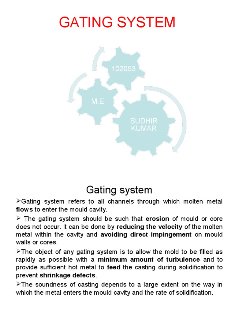 Elements of Gating System | Casting (Metalworking) | Industries